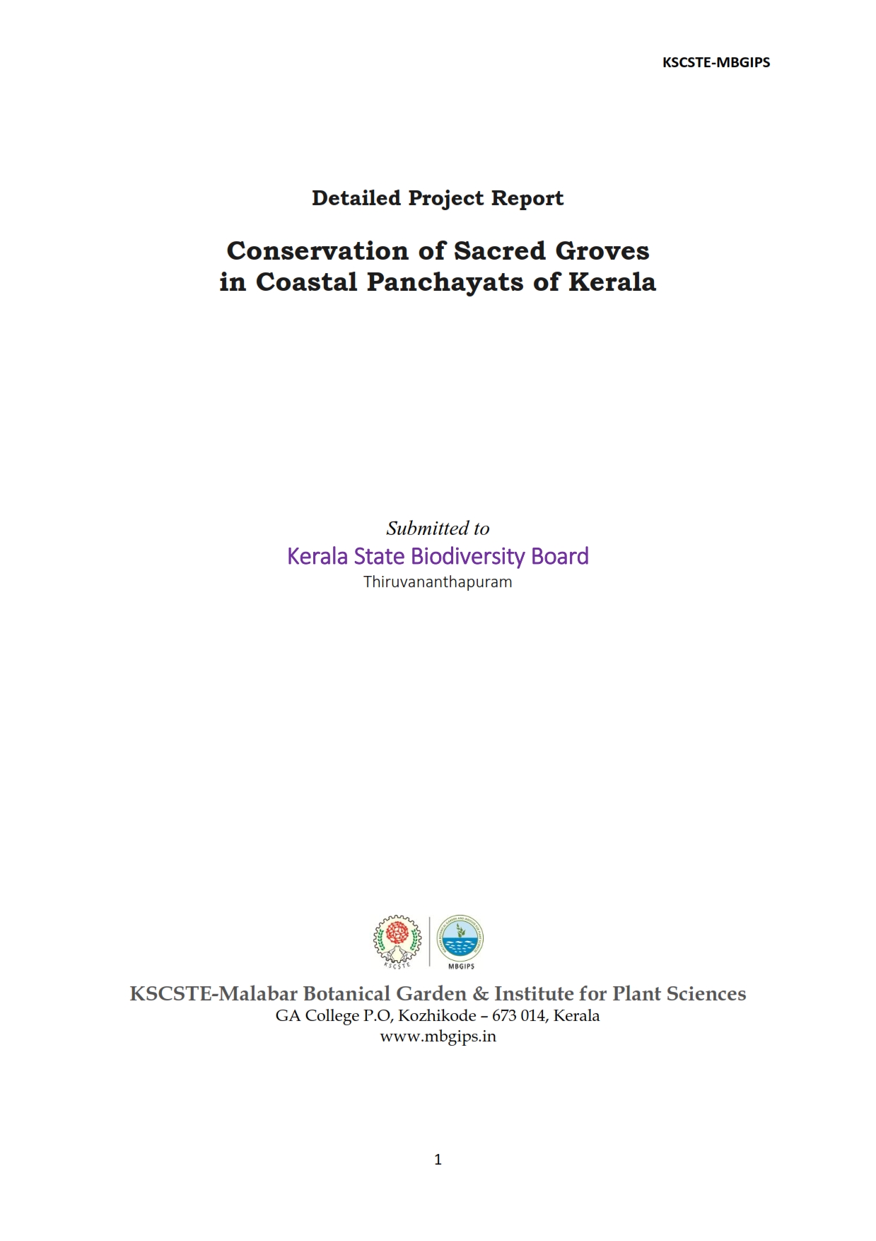 Reports & Publications - Kerala State Biodiversity Board